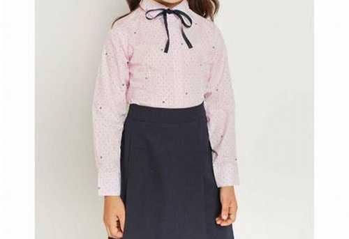 Школьная блузка 134 розовая