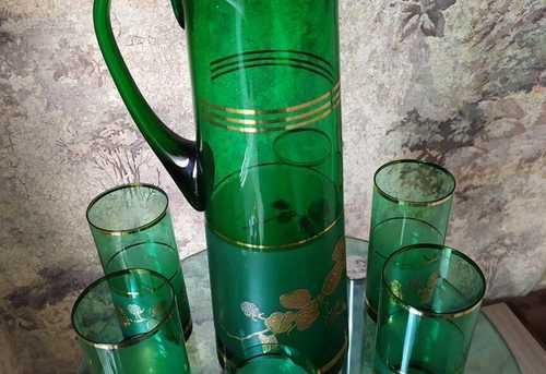 Графин Bohemia со стаканами 1980-х гг