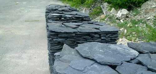 Камень плитняк природный Златолит(черный)