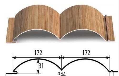 Металлосайдинг Бревно - Орех 3D - 0.5мм