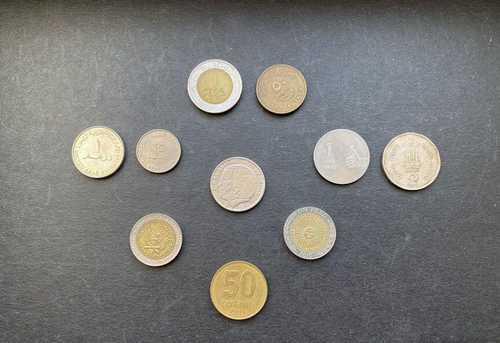 Монеты Аргентина, ОАЭ, Индия, Египет и Швеция