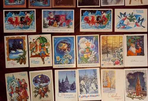 Новогодние открытки СССР 50 60 годов