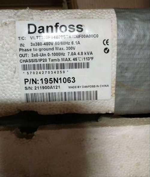 Danfoss Преобразователь частоты VLT2830 195N1063 D