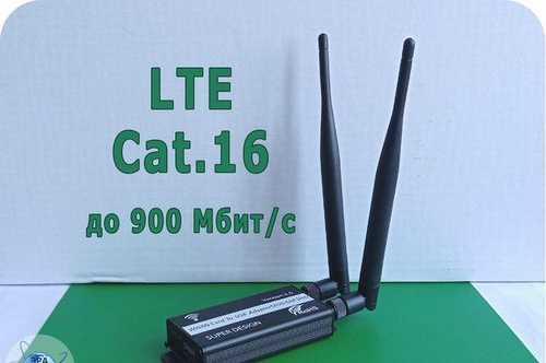 Модуль LTE cat.16 с адаптером USB в корпусе с SMA