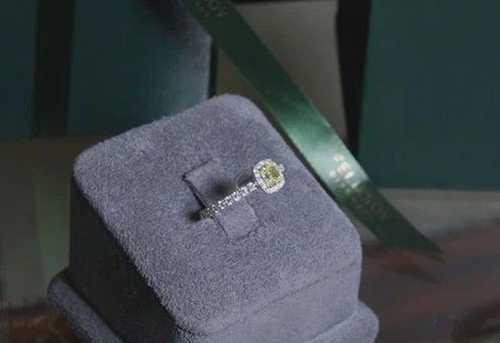 Кольцо с бриллиантом белое золото