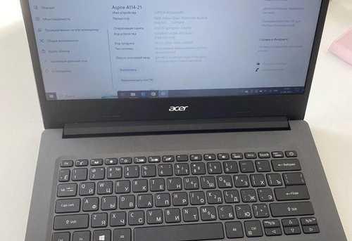Ноутбук Acer aspire 1 a114-21