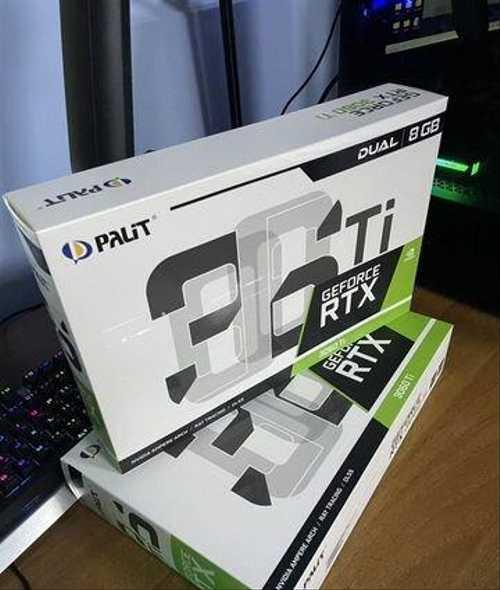 Новая видеокарта Palit RTX3060Ti dual 8G V1