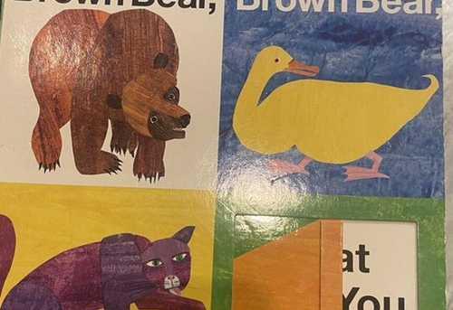 Brown bear книга на англиском для детей с окошками