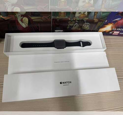 Часы apple watch 3 38 mm space gray Sport Band