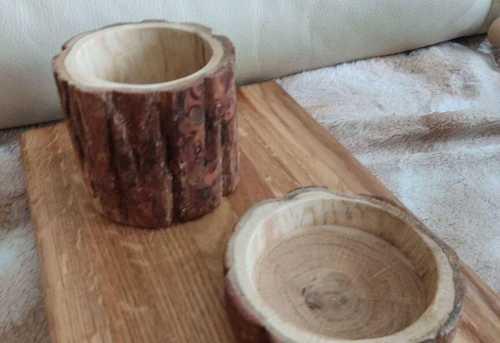 Деревянные посуда ручной работы