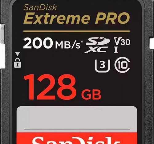 SanDisk sdxc 128Gb Extreme Pro UHS-I V30 200x (уце