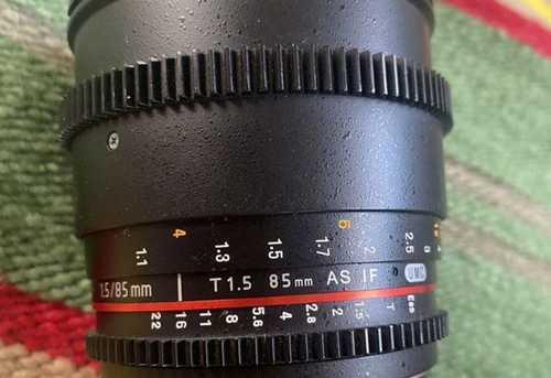 Объектив Samyang MF 85mm T1.5 Canon EF