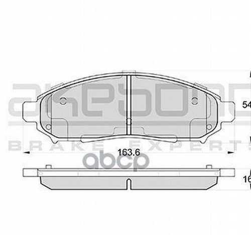 Колодки тормозные дисковые перед Akebono 549