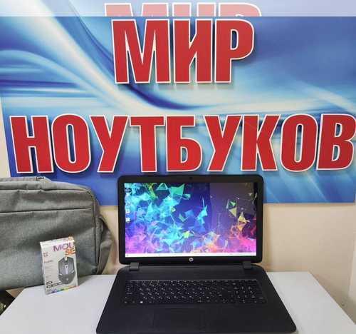 Ноутбук HP 17", AMD A6 4 ядра, ssd hdd, 8gb ram