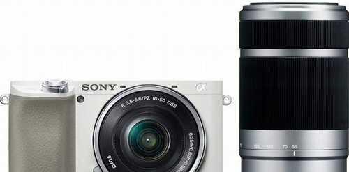 Sony Alpha A6100 Kit 16-50 + 55-210 White