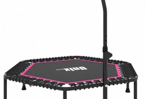 Батут unix line fitness Pink (130 cm) с ручкой