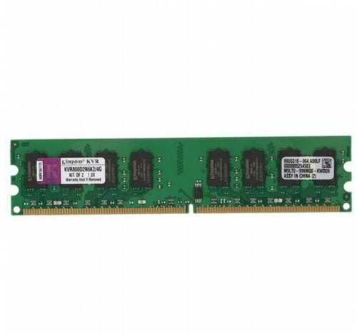 Б/У Оперативная память Kingston 2GB DDR2 800 мгц CL6 KVR800D2N6K2/4G