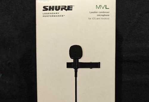 Микрофон петличный shure MVL