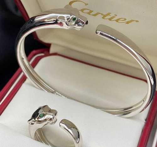 Стальное Кольцо Cartier Panthere de Cartier 18К