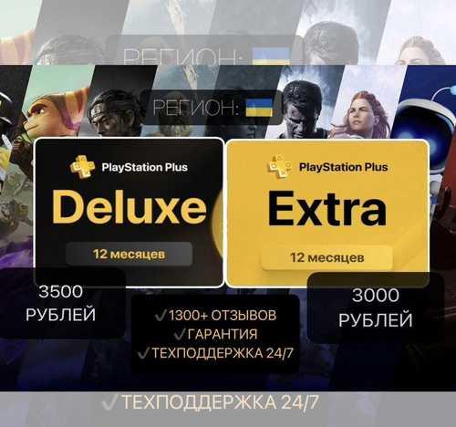 Подписка PS Plus PS4/PS5 (Шеринг)