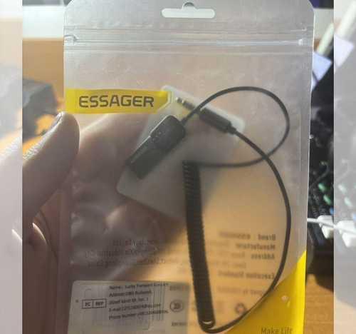 AUX Bluetooth адаптер Essager/ Блютуз