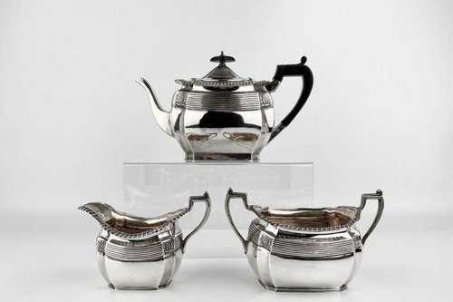 Чайный набор, Англия, серебро, позолота, 1920 год