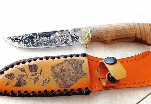 Нож "пластун" с гравировкой(сталь 65Х13)