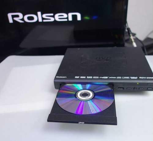 DVD-плеер Rolsen RDV-2009, черный USB 2/0