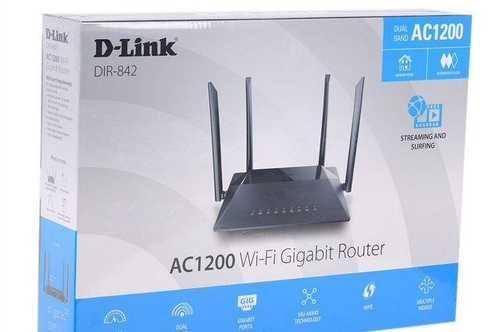Wi-Fi роутер D-Link DIR-842, AC1200, черный