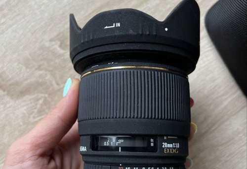 Объектив Sigma 28mm f1.8 EX DG для Nikon