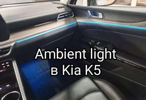 Контурная подсветка салона Ambient Light в Kia K5