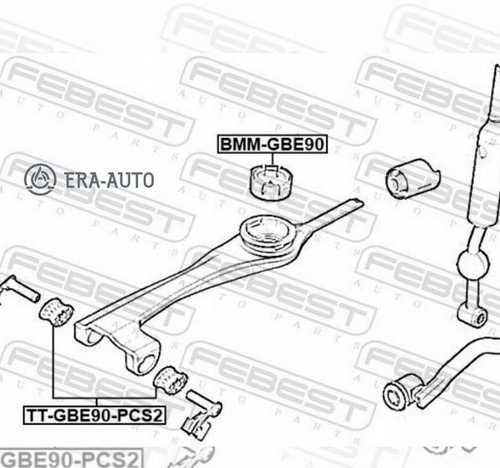 Febest TT-GBE90-PCS2 втулка кулисы переключения передач\ BMW E36/E46/E90 95