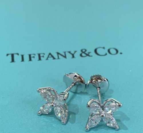 Серьги пусеты Tiffany