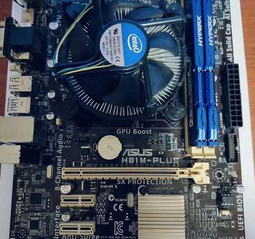 Материнская плата asus LGA 1150, процессор I3-4340