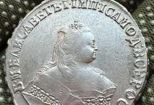 Монета 1 рубль 1749, Елизавета Петровна, СПБ, AU