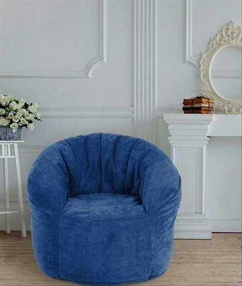 Кресло "Шелл" синий велюр V26