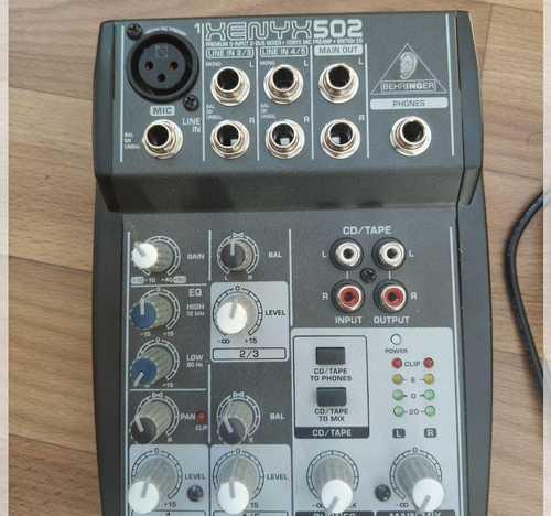 Микшерный пульт behringer xenyx 502