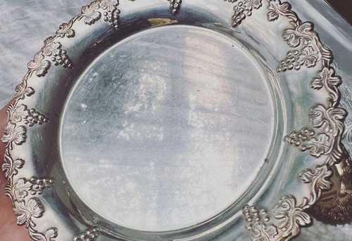Тарелка Подставка Костер Серебрение Серебро