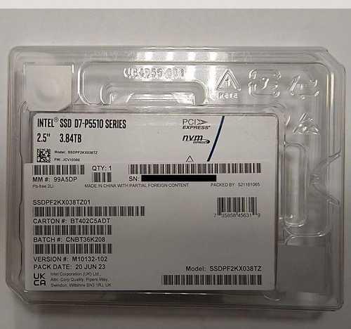 SSD Intel D7-P5510 3.84 тб ssdpf2KX038TZ01