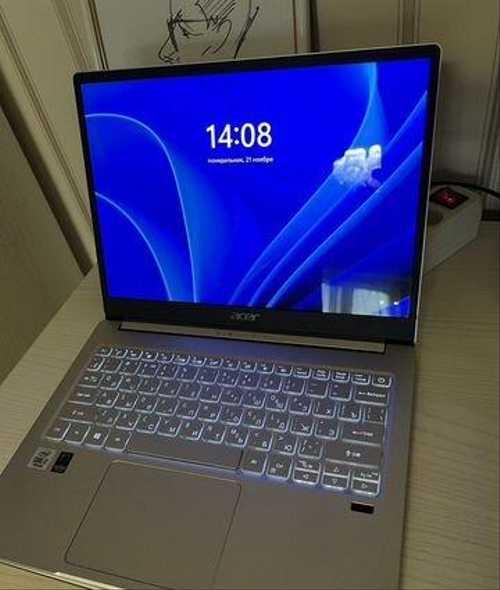 Acer Swift 3 ips экран 2K, i7, RAM 16gb, SSD 512gb