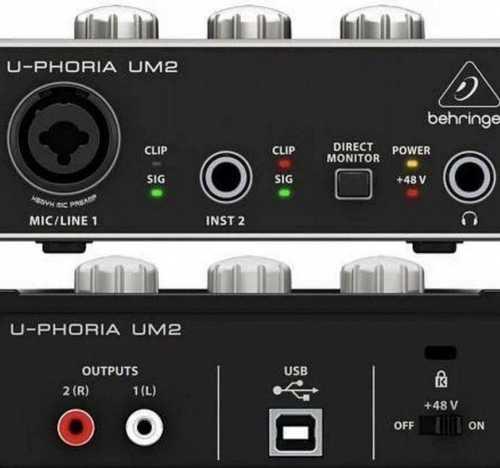 Внешняя звуковая карта behringer U-phoria UM2