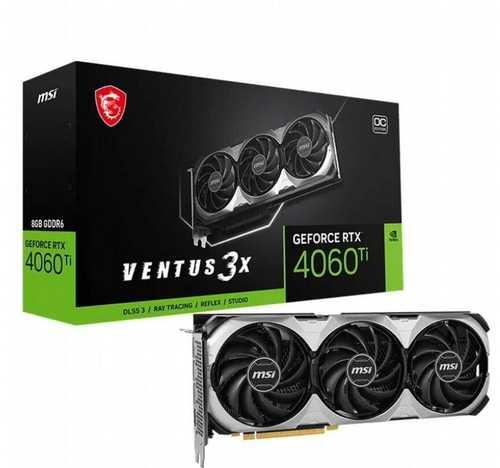 MSI GeForce RTX 4060 Ti ventus 3X E OC 8 гб