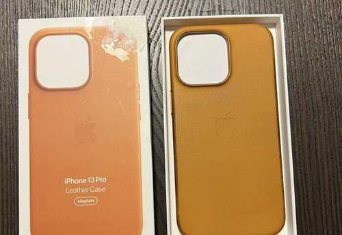 Чехол Apple Leather Case для 13 Pro коричневый
