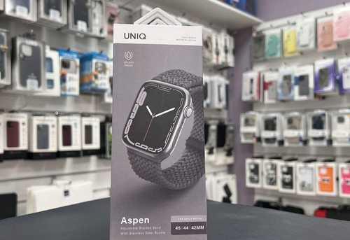 Ремешок Uniq Aspen для Apple Watch 42/44/45mm Grey