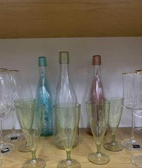 Пластиковые бокалы для шампанского 5 шт