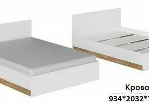 Кровать кр-212 Свен 0,9 м белый/ крафт золотой