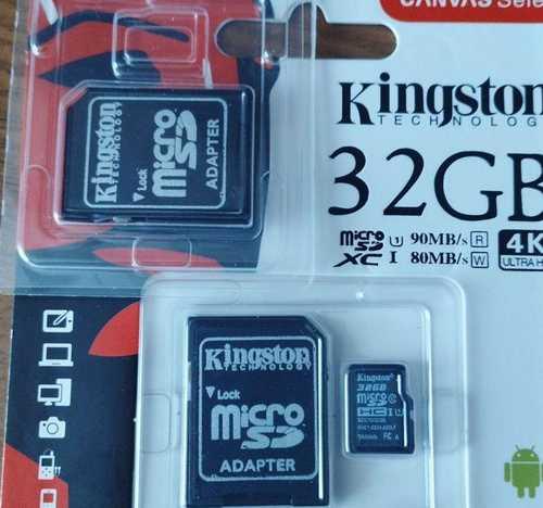 Карты памяти 32гб microSD Kingston