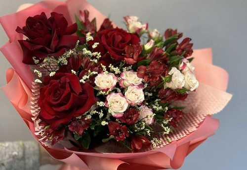 Букет из красных французских роз