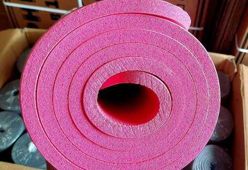 Коврик йоги 1*61*183 см толстый фитнес мат розовый