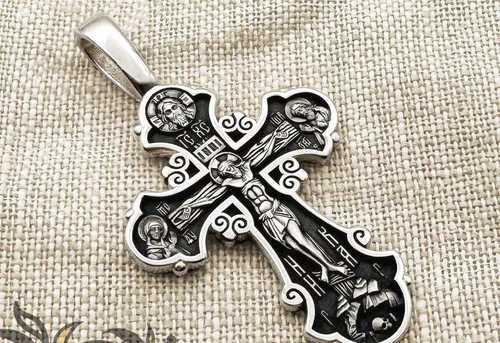 Серебряный Крест с образом Николая Чудотворца